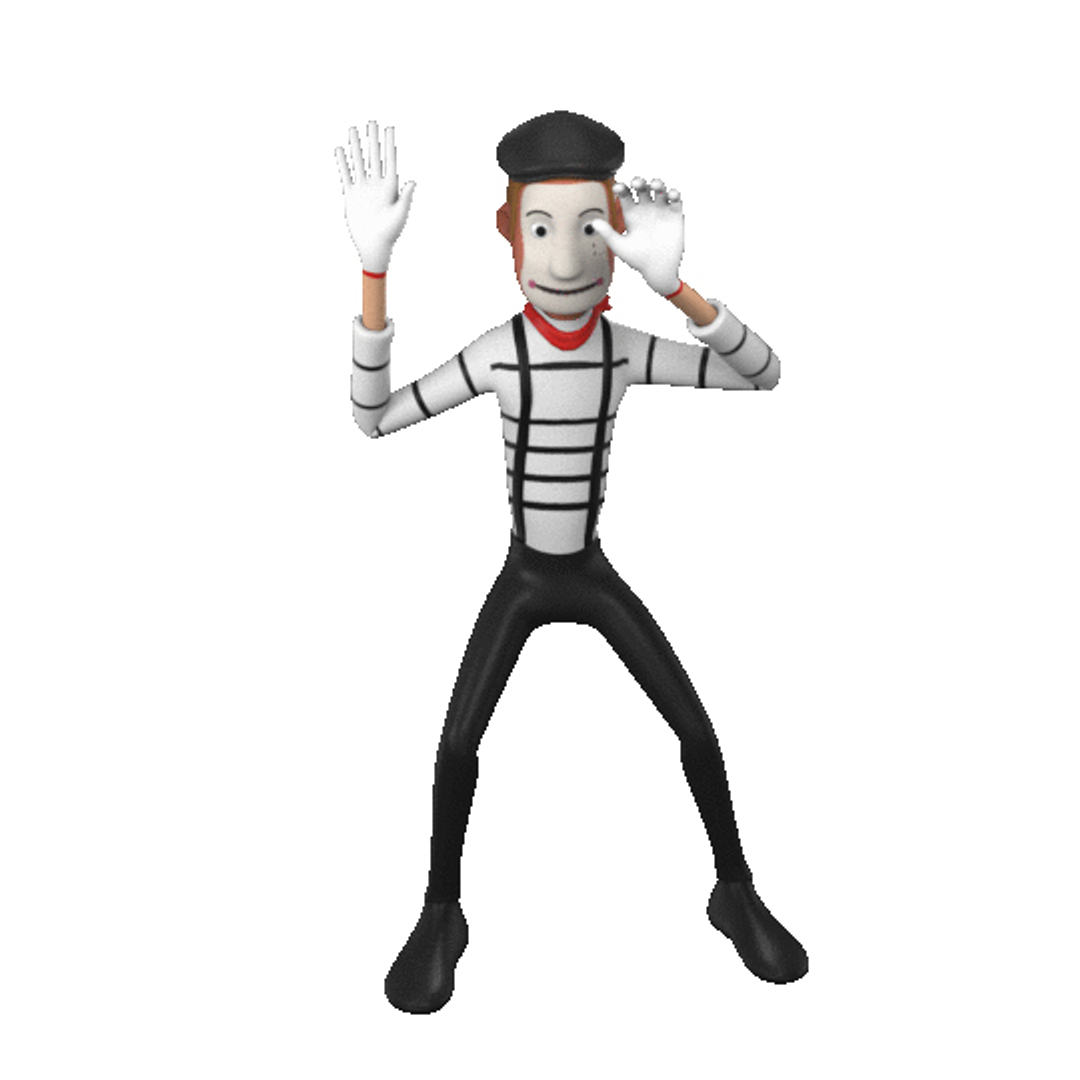 3D mime ar vr - TurboSquid 1598622