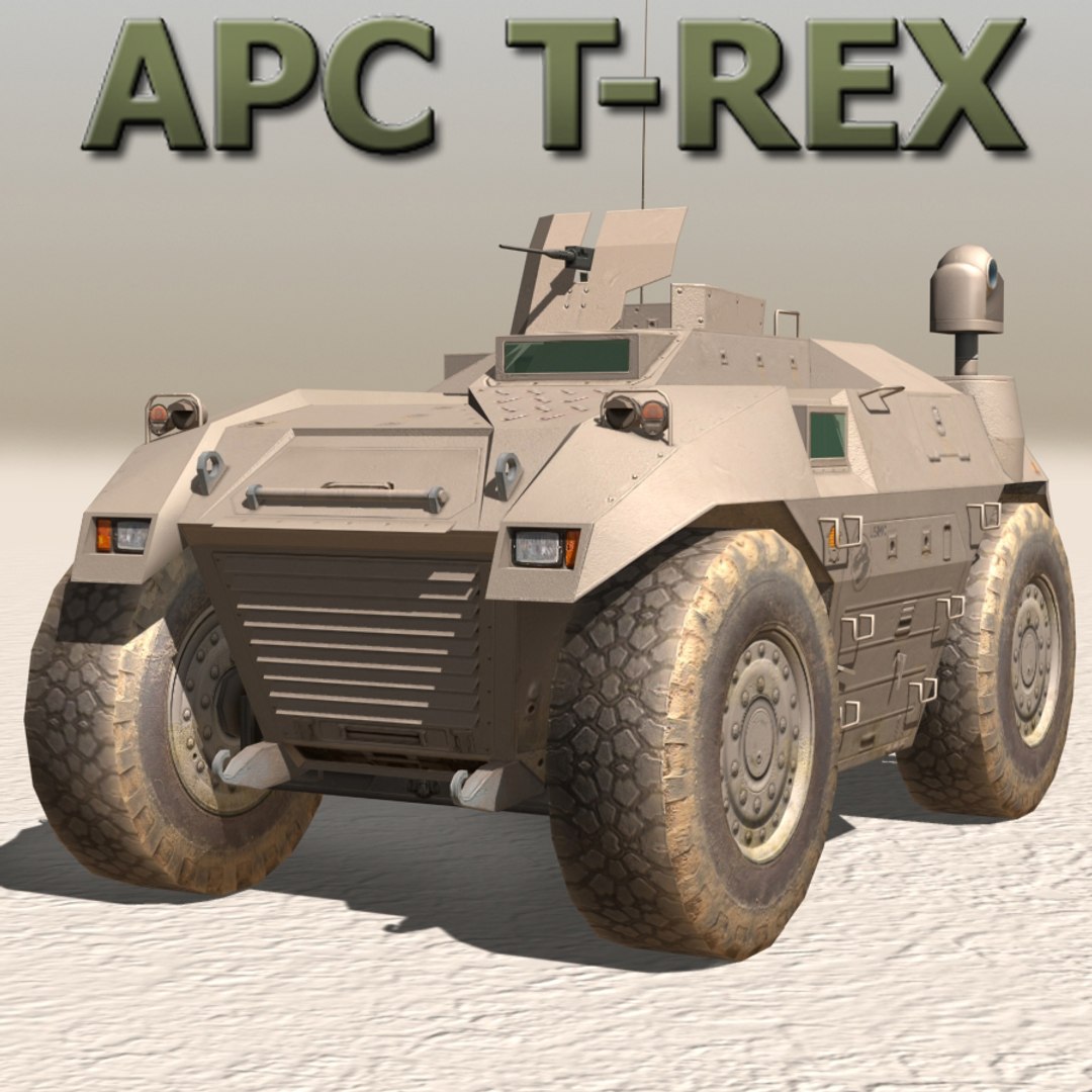 apc carrier truck 3d model