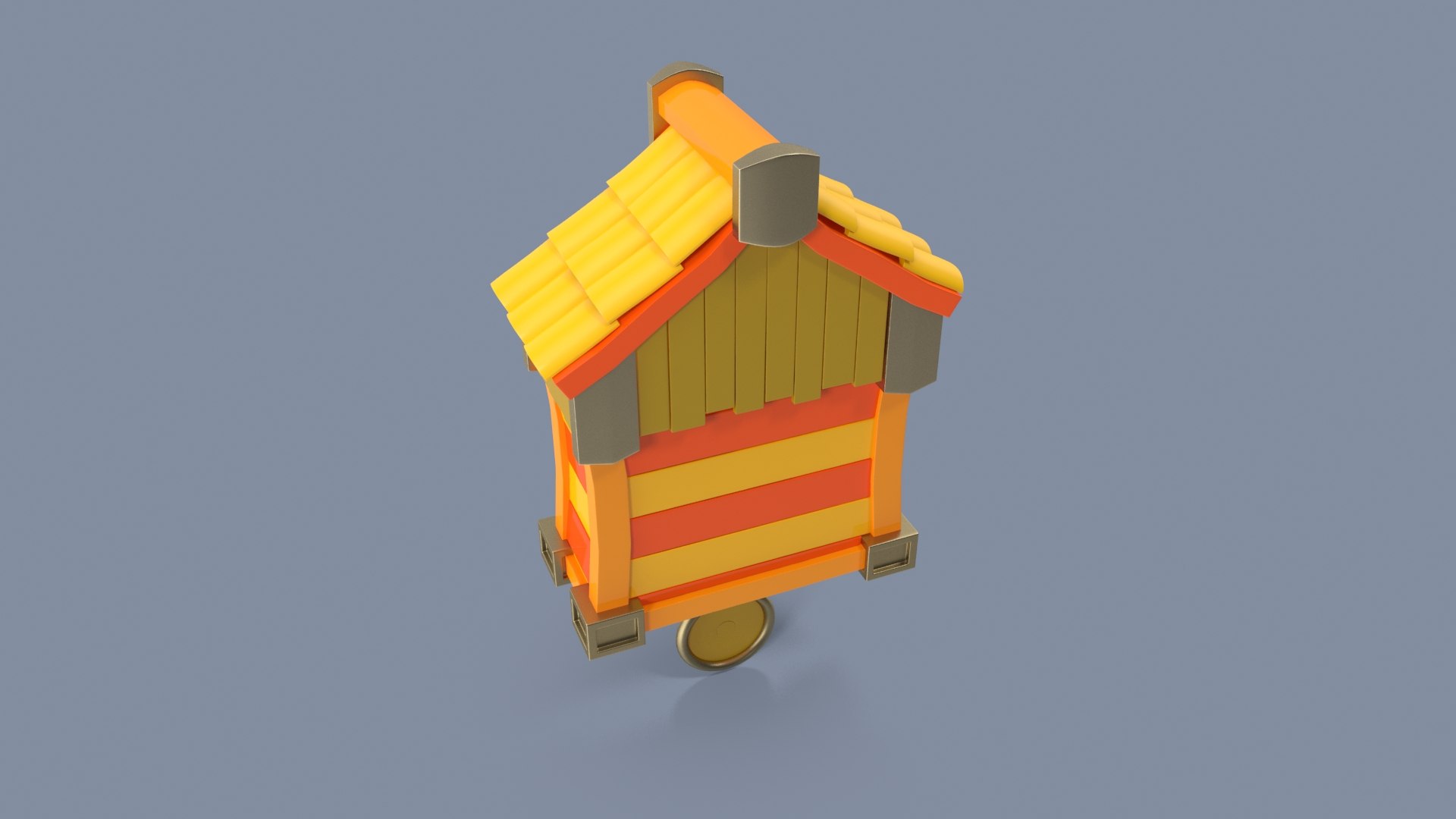 Cartoon Clock Yellow Cartoon Style 3D Model - TurboSquid 2089183