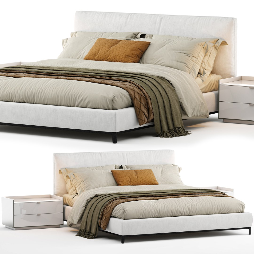 Minotti Andersen Bed 3D model - TurboSquid 1790794