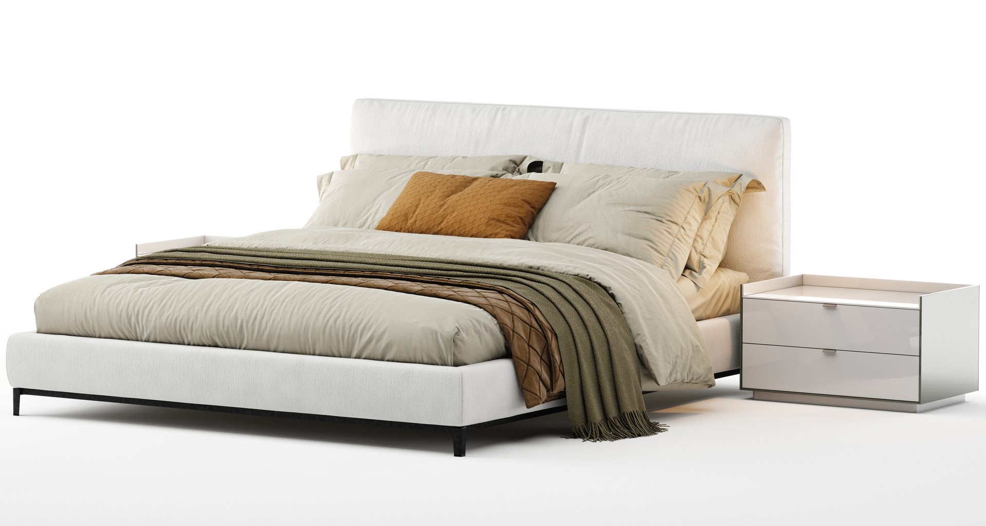 Minotti Andersen Bed 3D model - TurboSquid 1790794