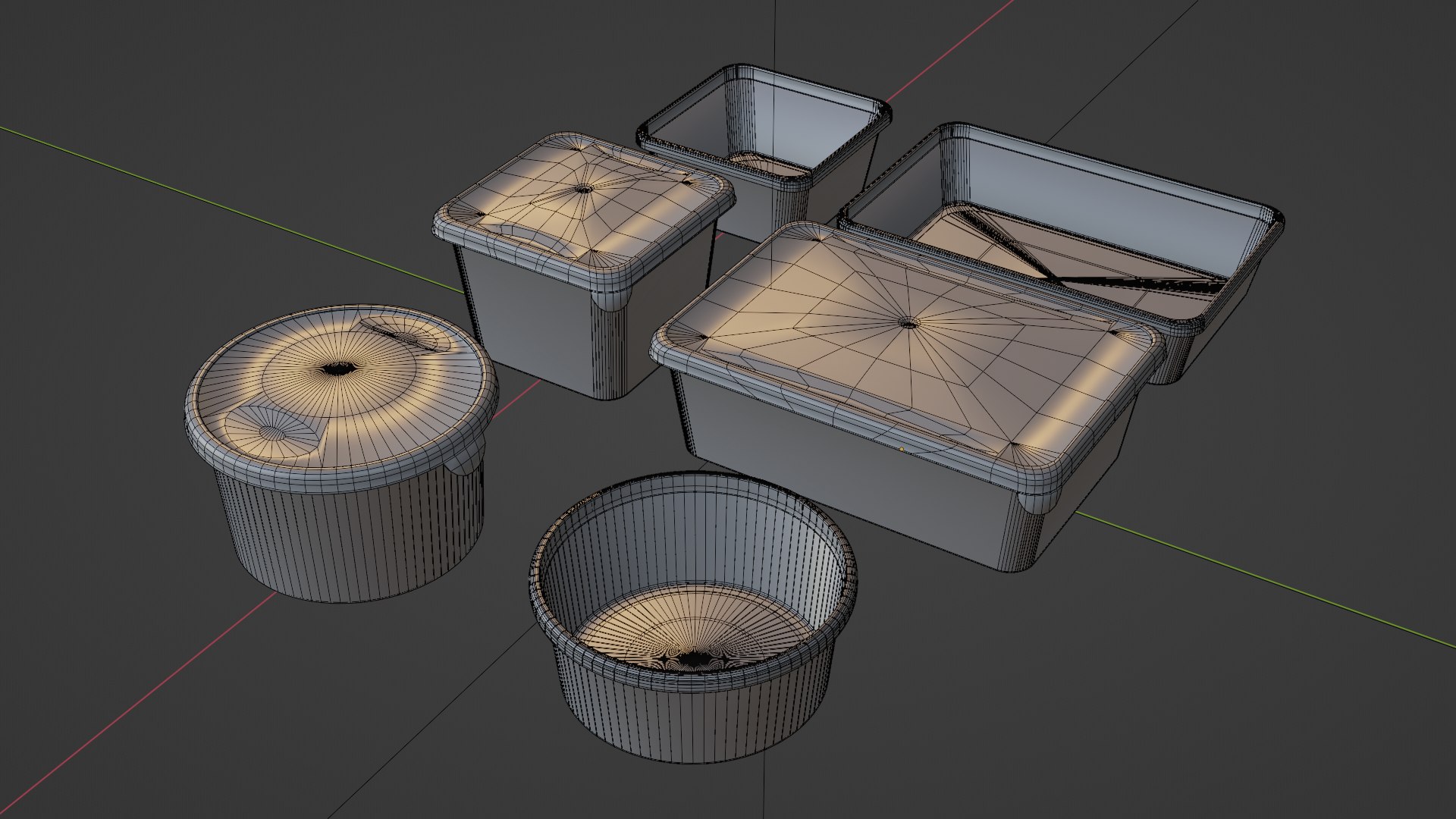 Green Tupperware with Leaf Pattern 3D model - TurboSquid 1965227