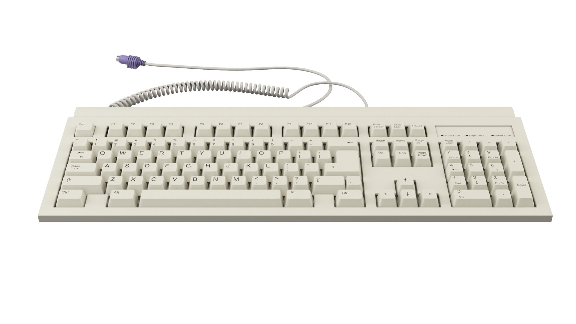 3D Retro Keyboard Model - TurboSquid 1859322