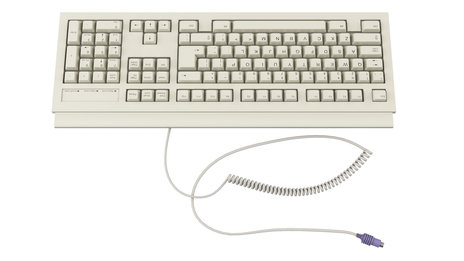 3D Retro Keyboard Model - TurboSquid 1859322