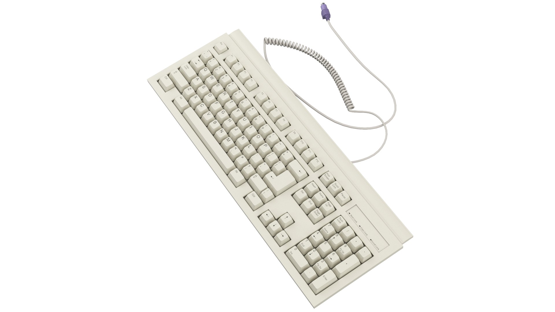 3D Retro Keyboard Model - TurboSquid 1859322