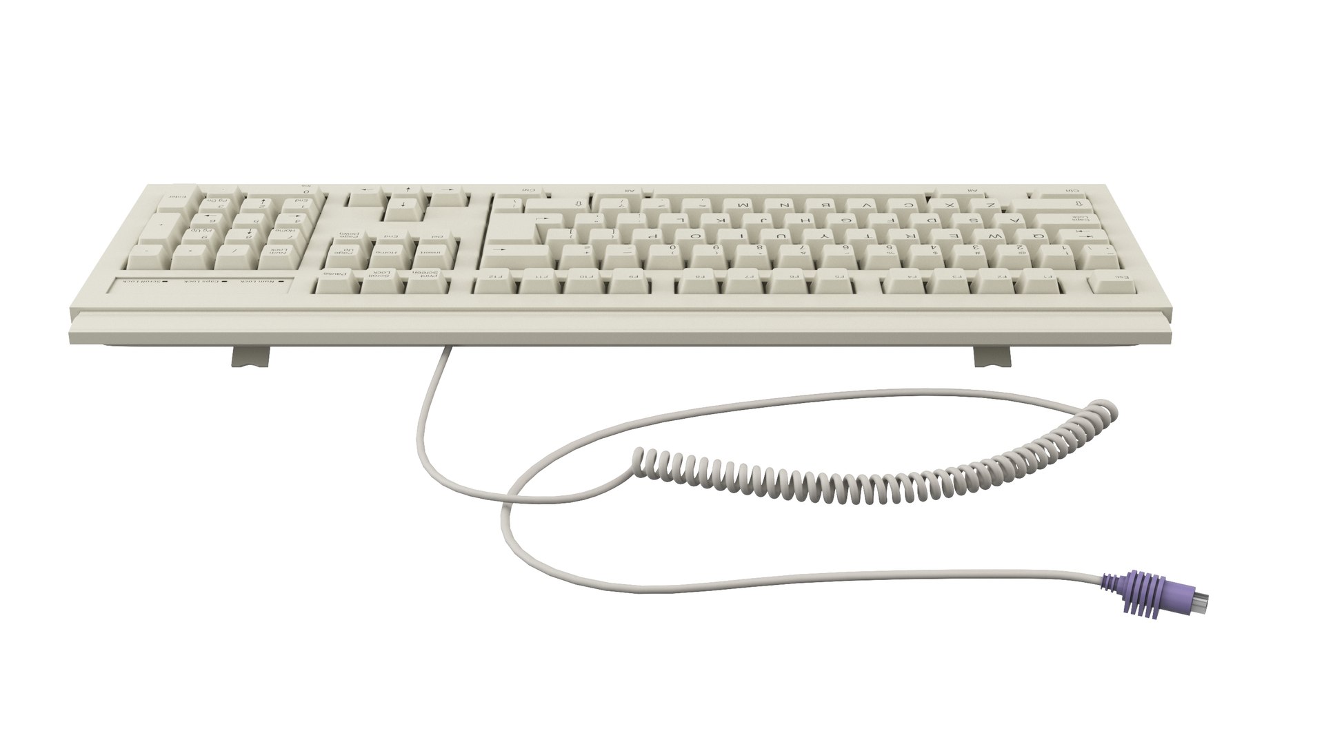 3D Retro Keyboard Model - TurboSquid 1859322
