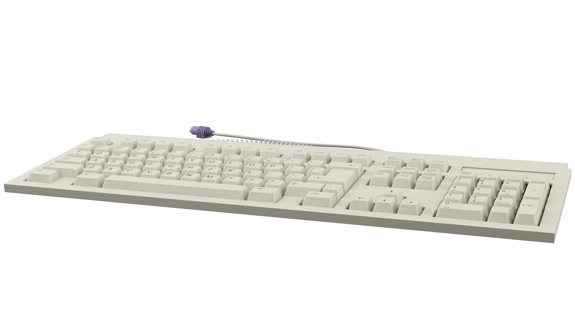 3D Retro Keyboard Model - TurboSquid 1859322