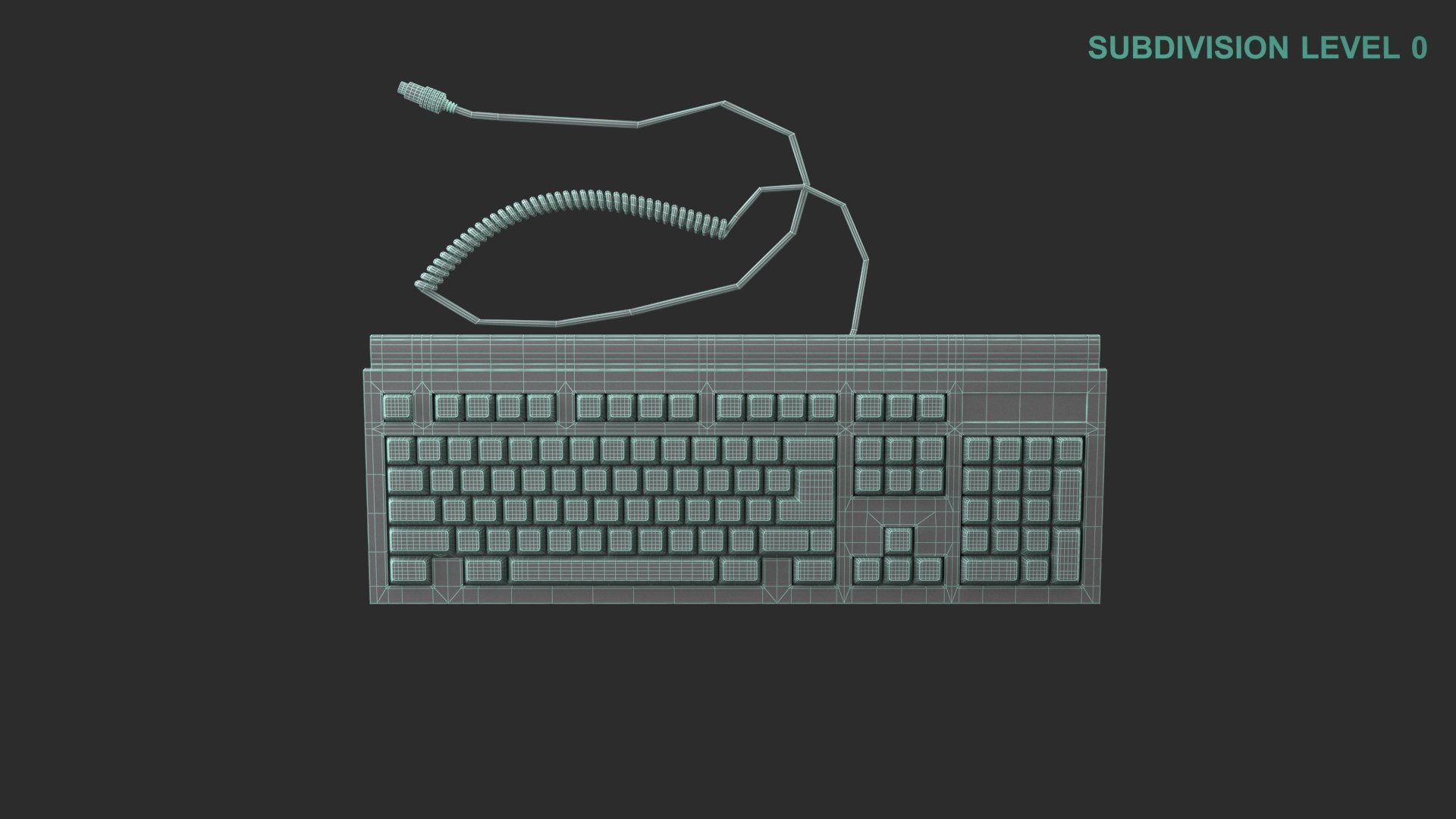 3D Retro Keyboard model - TurboSquid 1859322