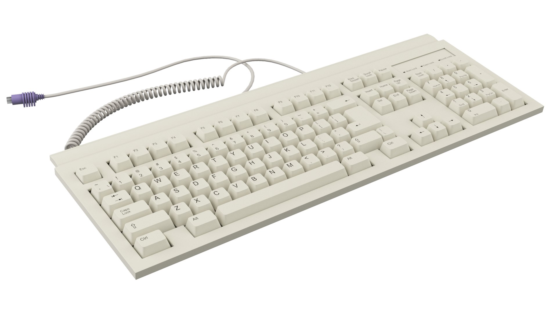 3D Retro Keyboard Model - TurboSquid 1859322