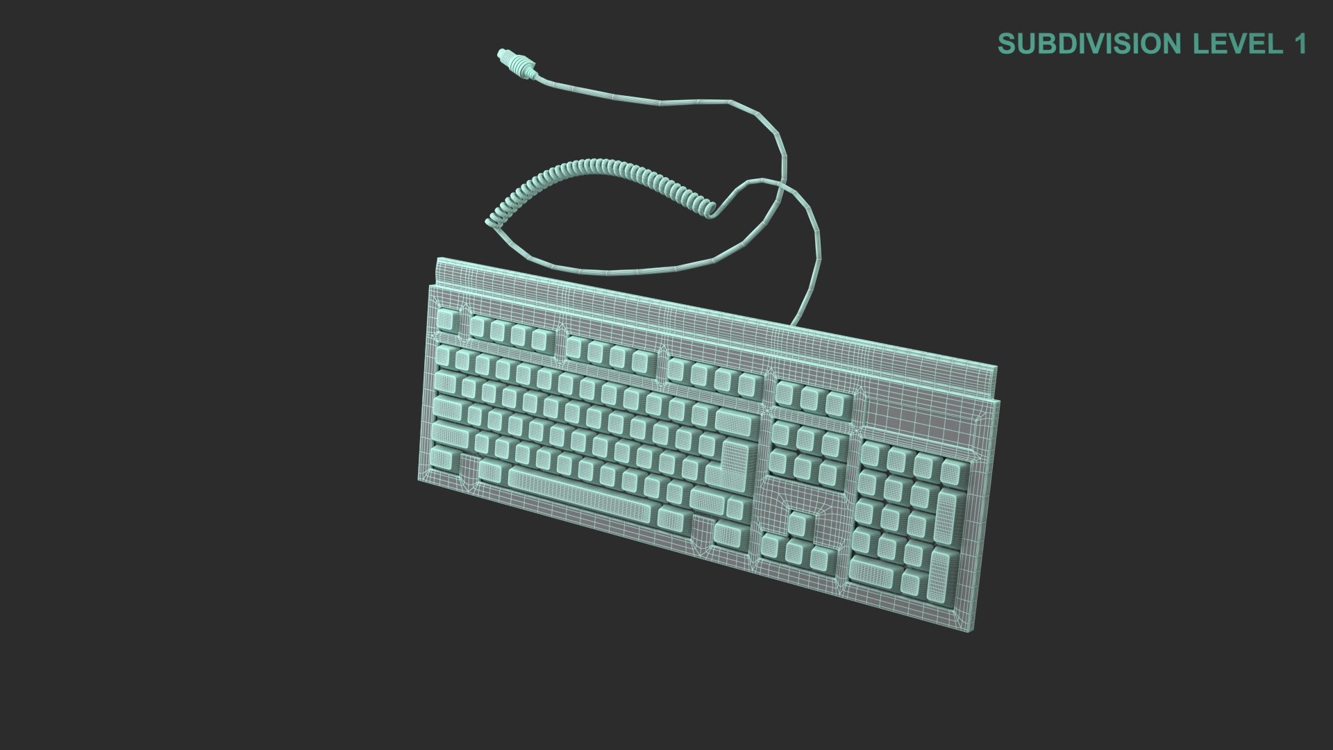 3D Retro Keyboard model - TurboSquid 1859322