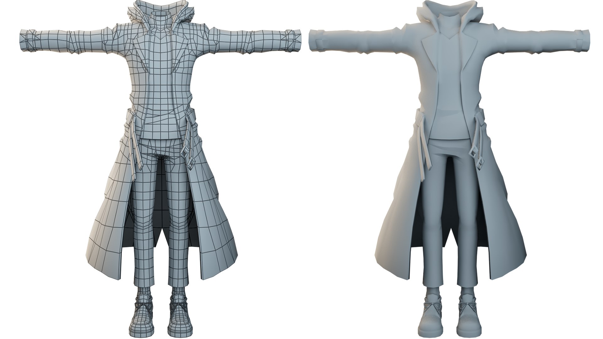Long Coat Base Mesh 3D Model - TurboSquid 2152921