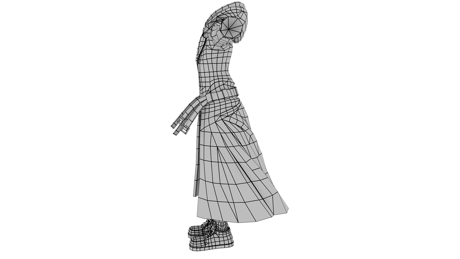 Long Coat Base Mesh 3D Model - TurboSquid 2152921