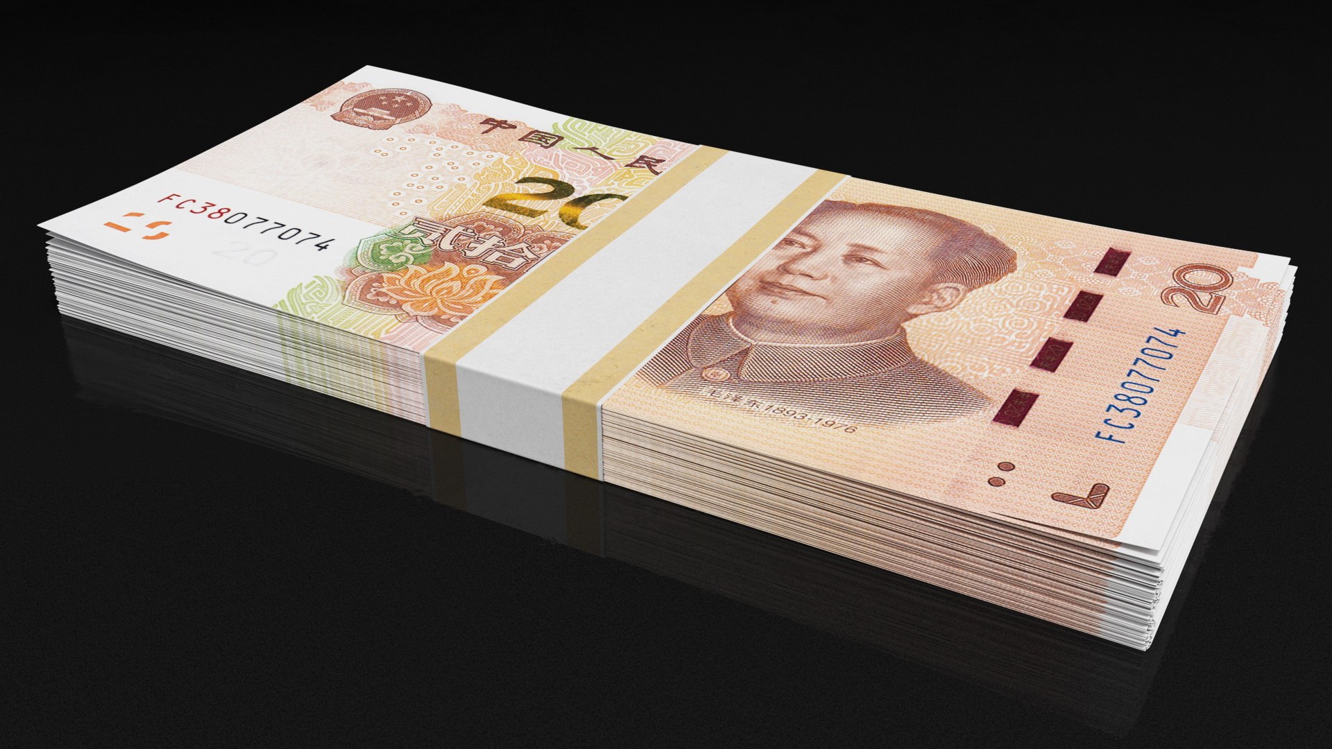 3D Pack Of Chinese 20 Yuan 2019 Banknotes Model - TurboSquid 1745465