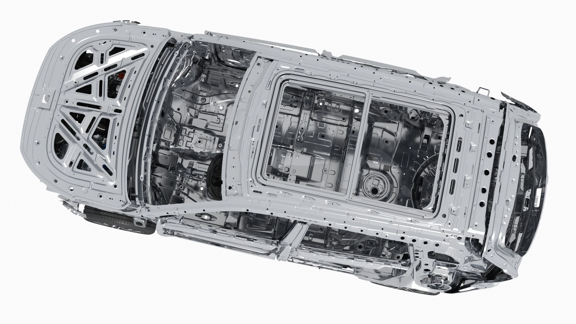 Hybrid Electric SUV Frame Chassis X-Ray 3D Model - TurboSquid 2234461