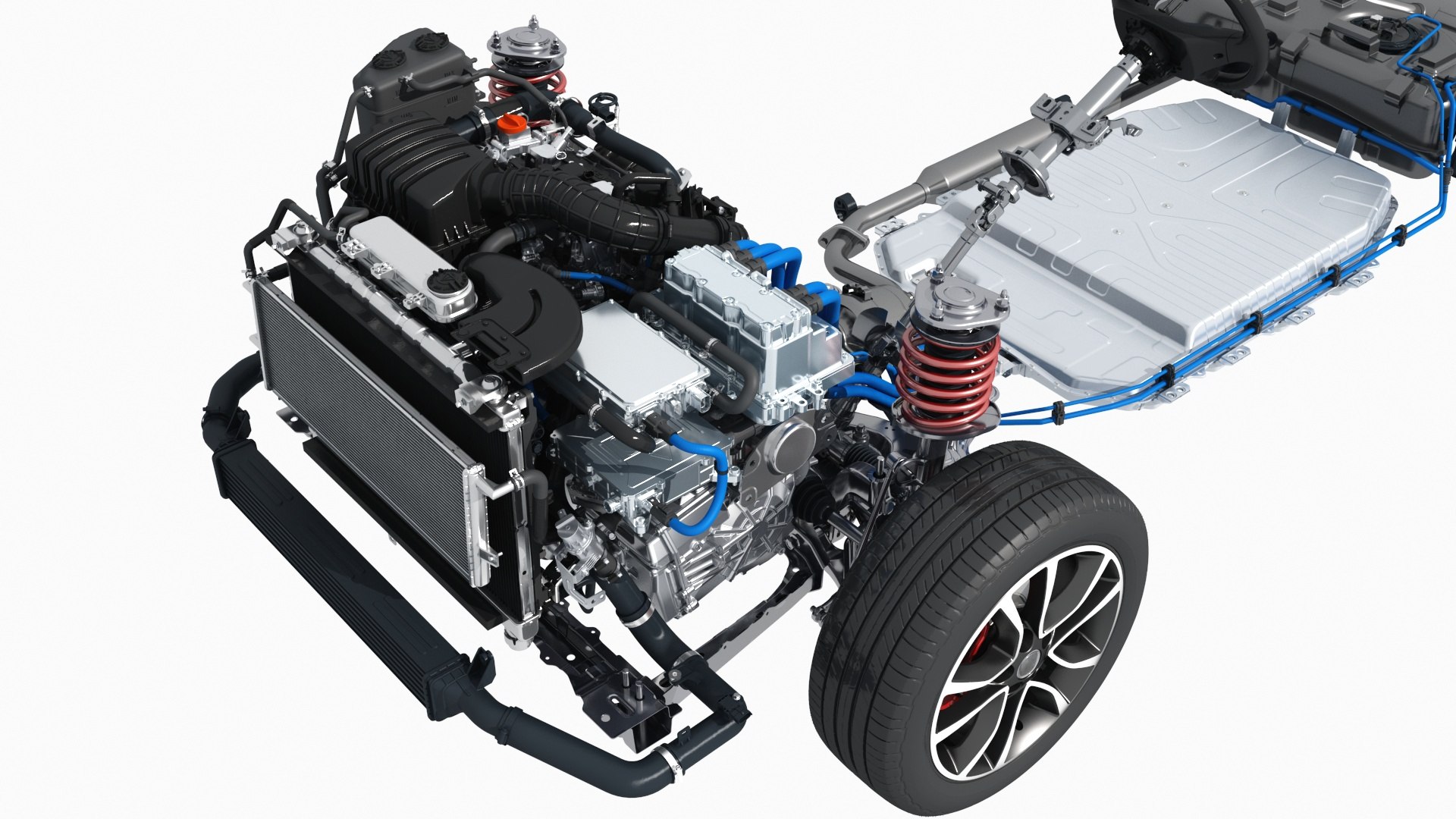 Hybrid Electric SUV Frame Chassis X-Ray 3D Model - TurboSquid 2234461