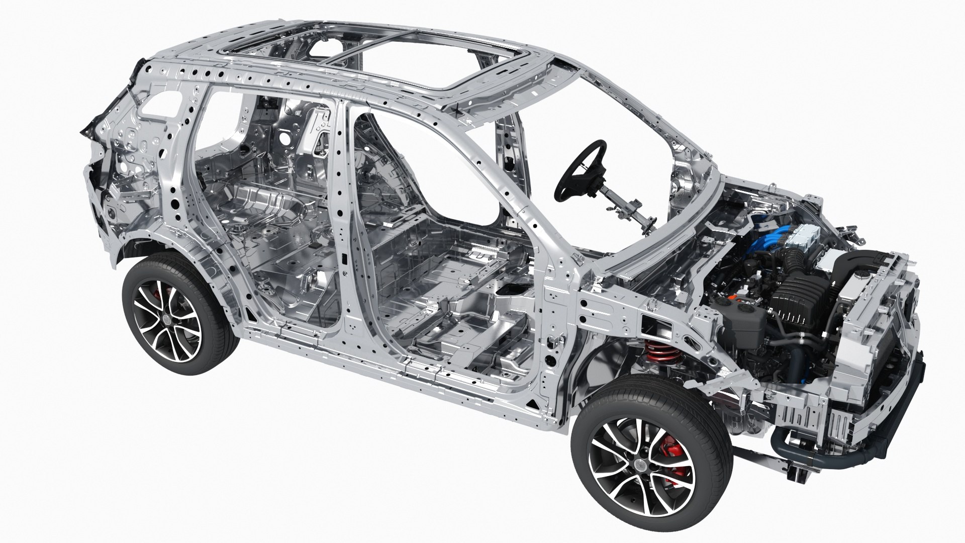 Hybrid Electric SUV Frame Chassis X-Ray 3D Model - TurboSquid 2234461