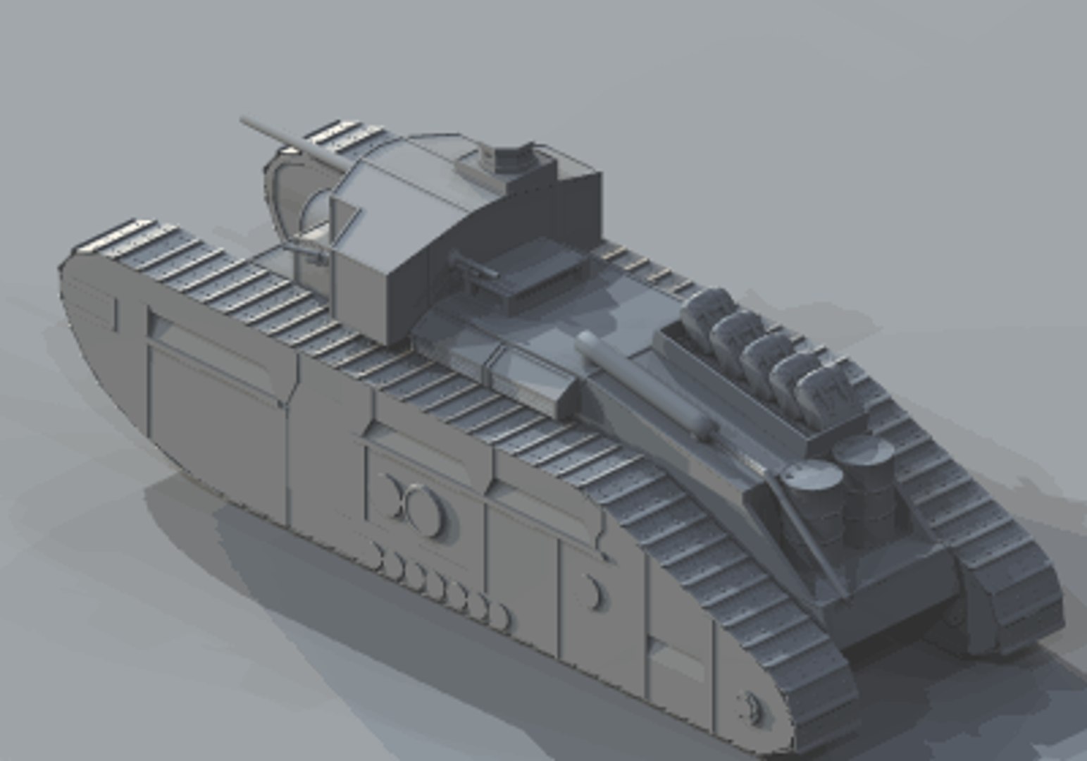 3d Model Medium Mark B Tank
