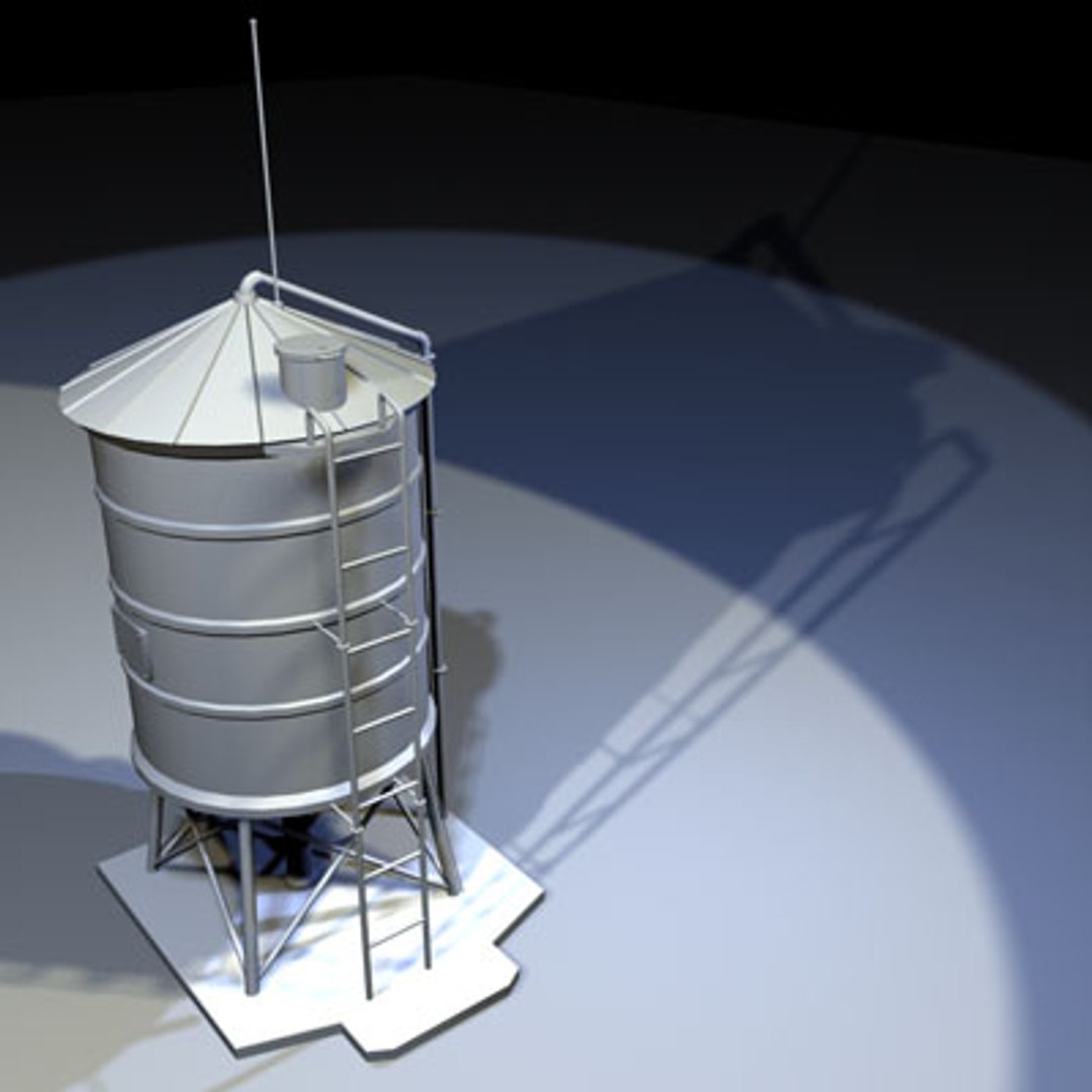 Roof Water Tank 02 3d Model