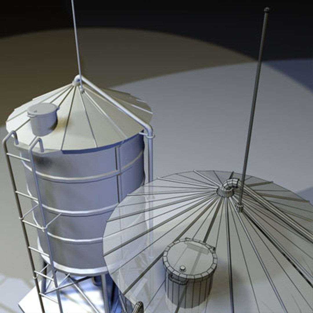 Roof Water Tank 02 3d Model