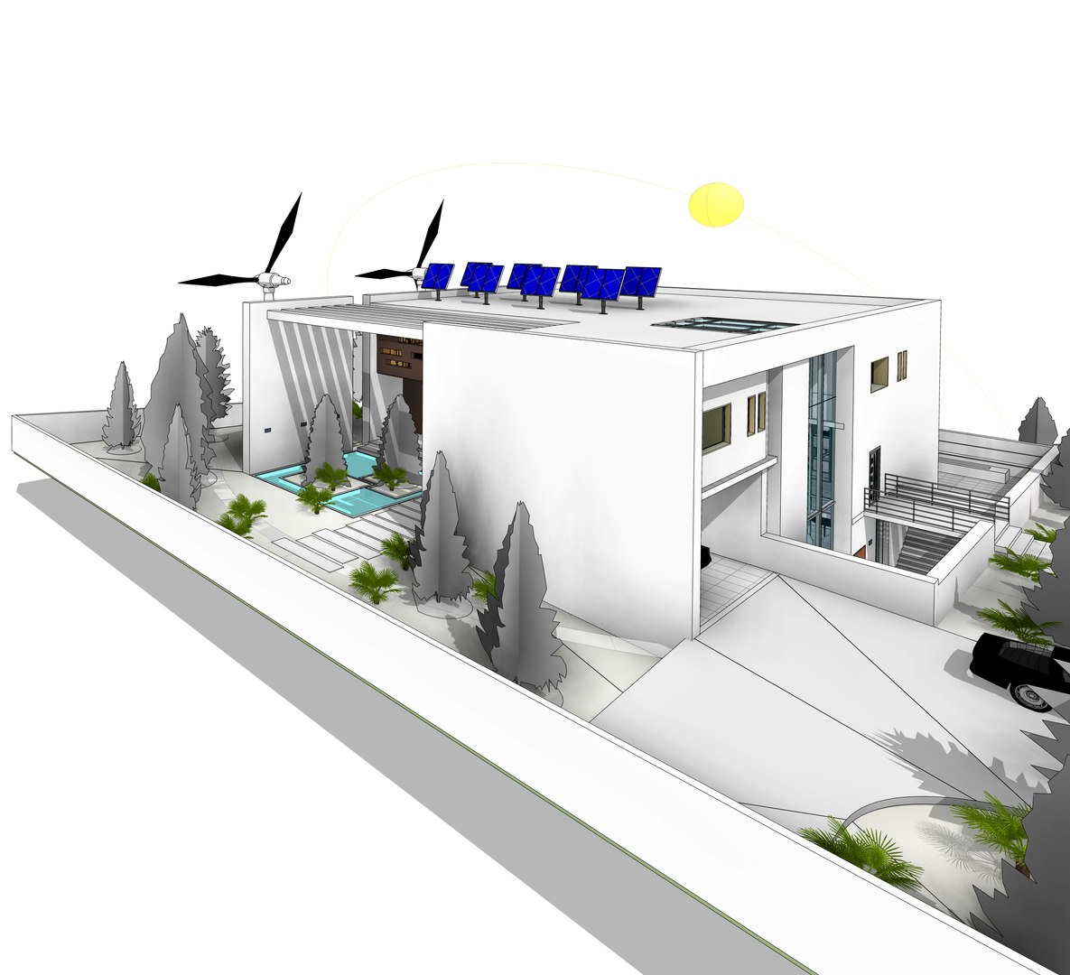 Dwg Modern House Bim