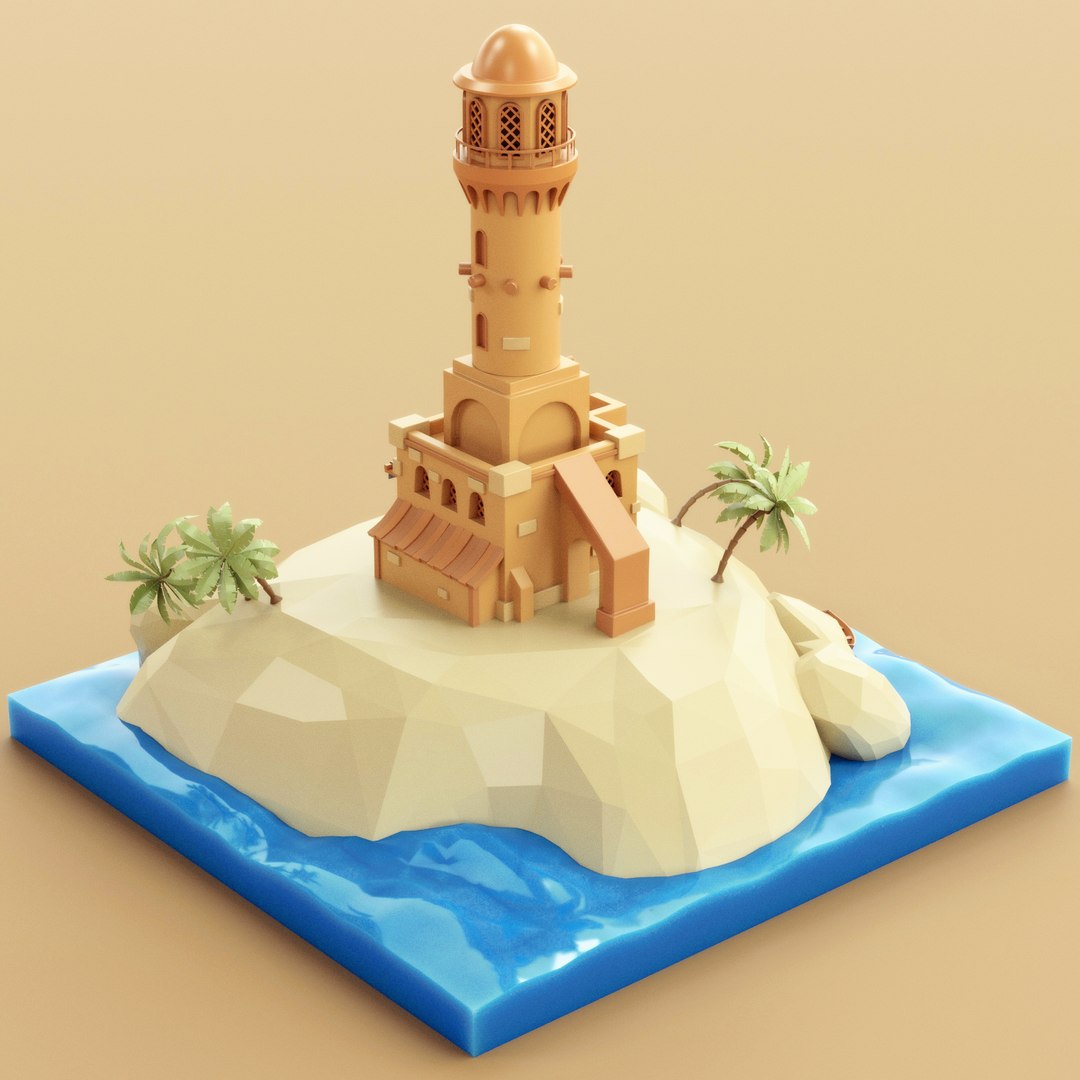 3D Arab Lighthouse 01 Model - TurboSquid 1835128