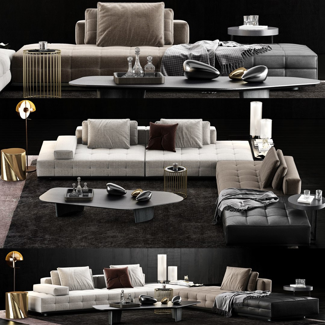 Minotti Lawrence Clan Sofa 3D Model - TurboSquid 1594823