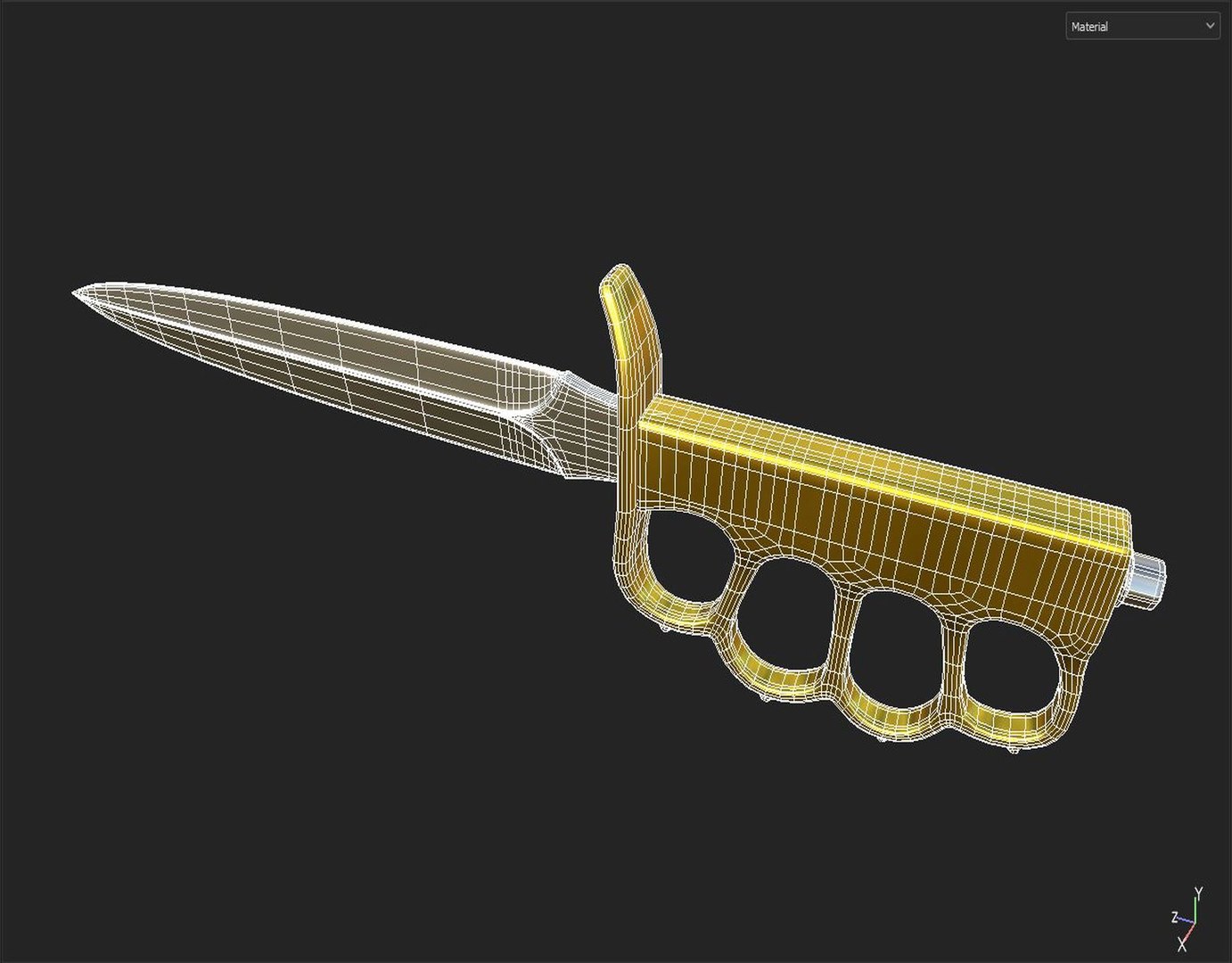3D Model Knuckle Knife - TurboSquid 2371128