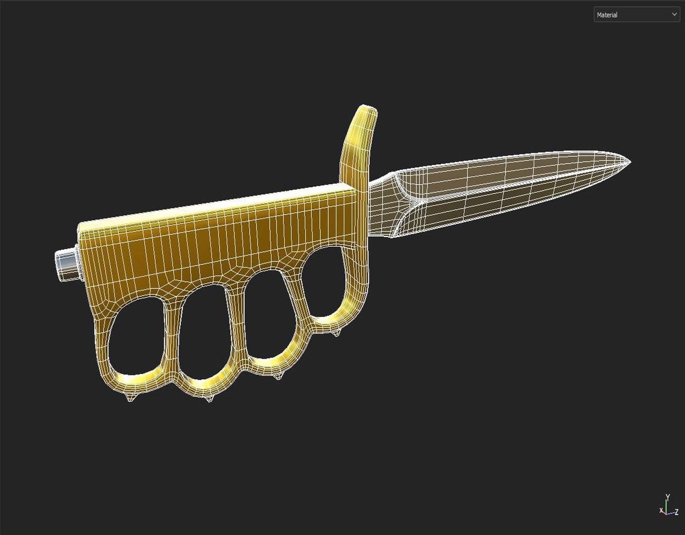 3D Model Knuckle Knife - TurboSquid 2371128