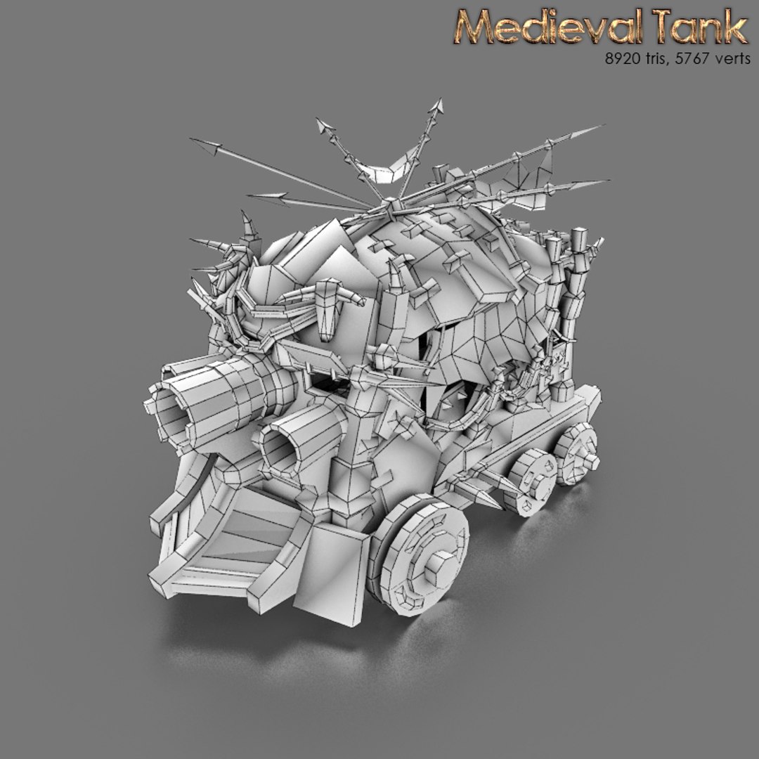 Medieval Tank 3d Model