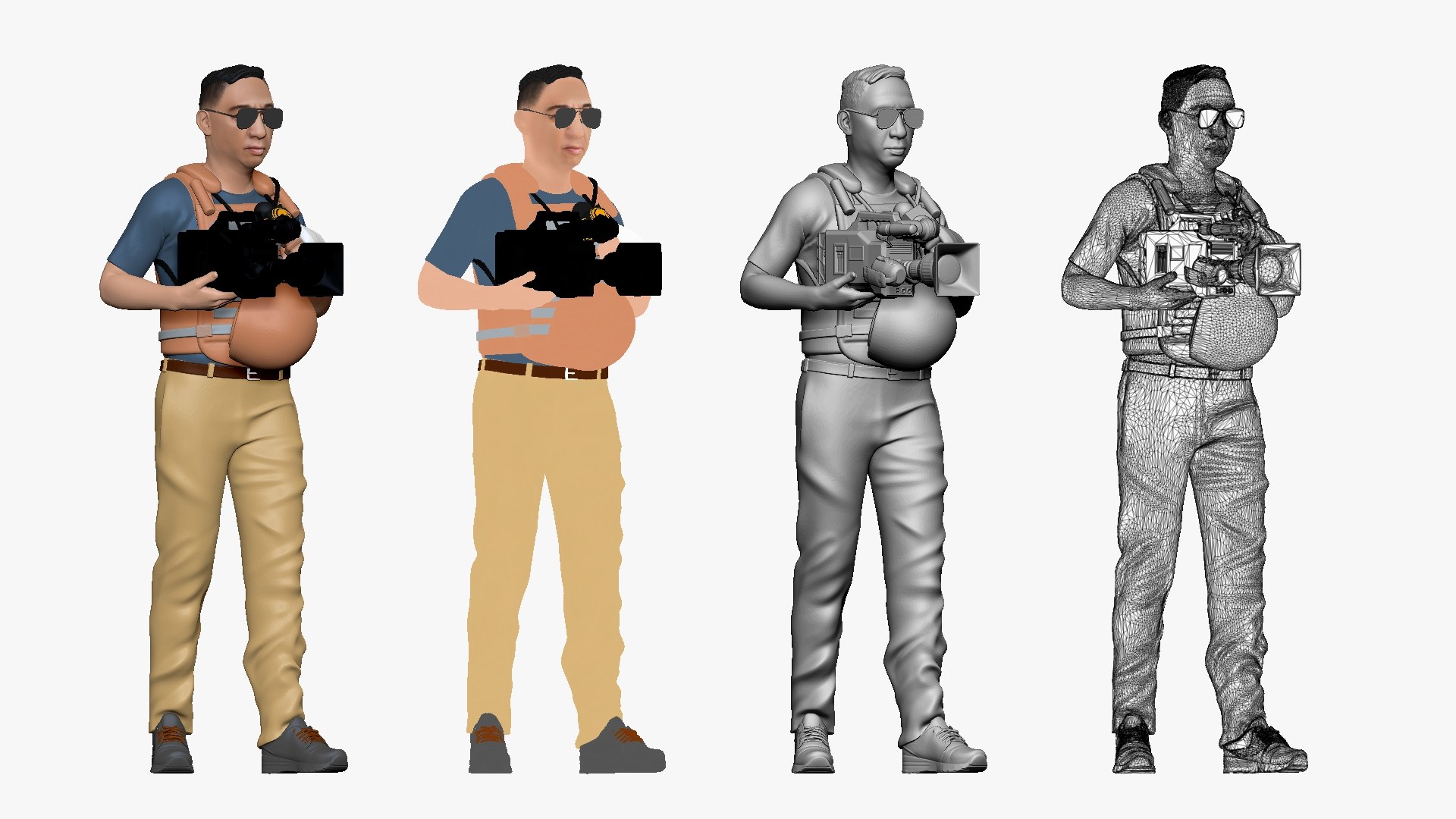 001123 Cameraman In Armor 3D Model - TurboSquid 1720058