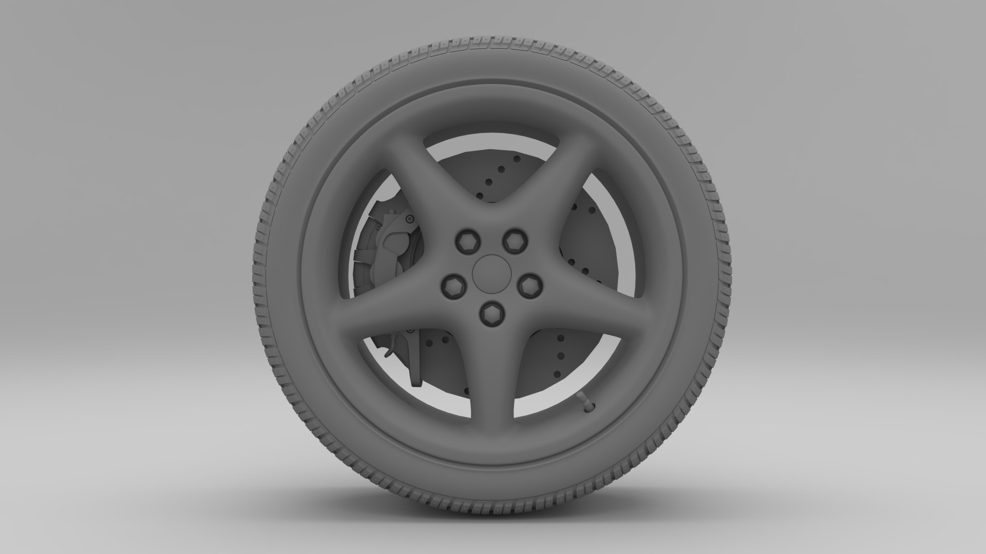 Car Wheel 1 3D Model - TurboSquid 2336659