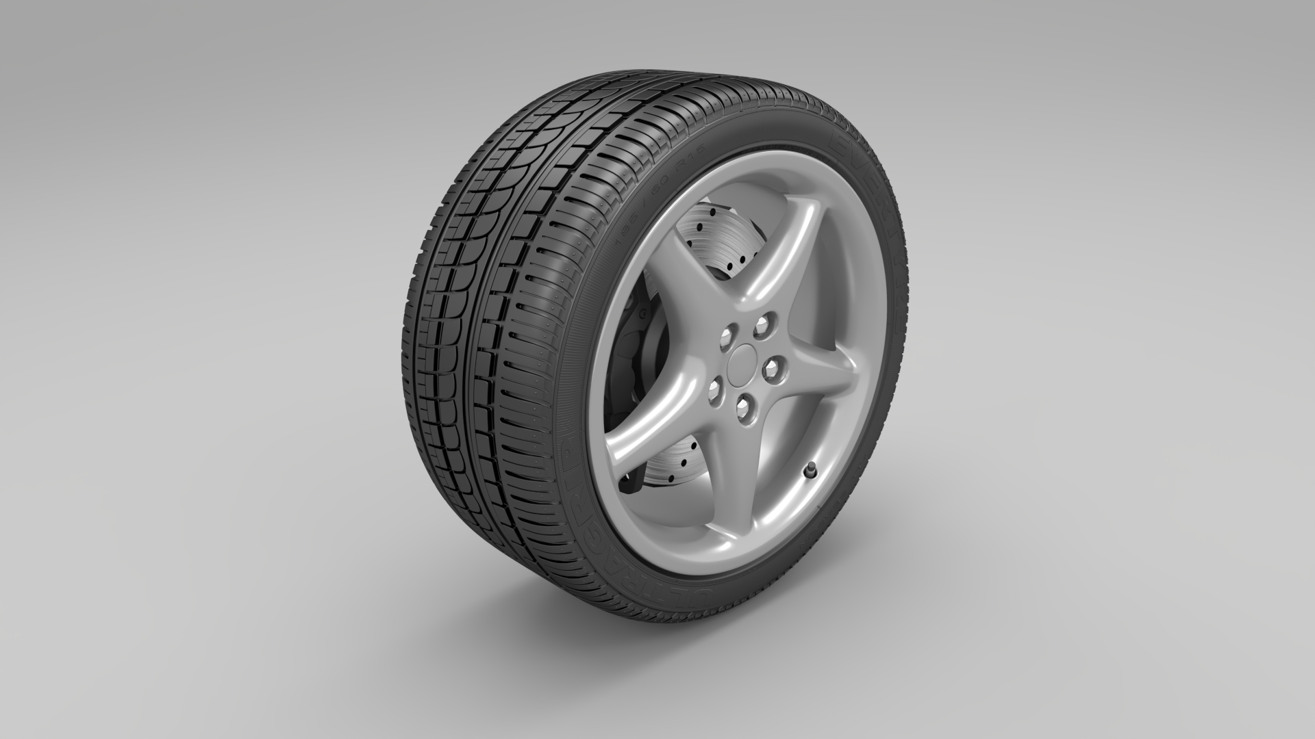 Car Wheel 1 3D Model - TurboSquid 2336659