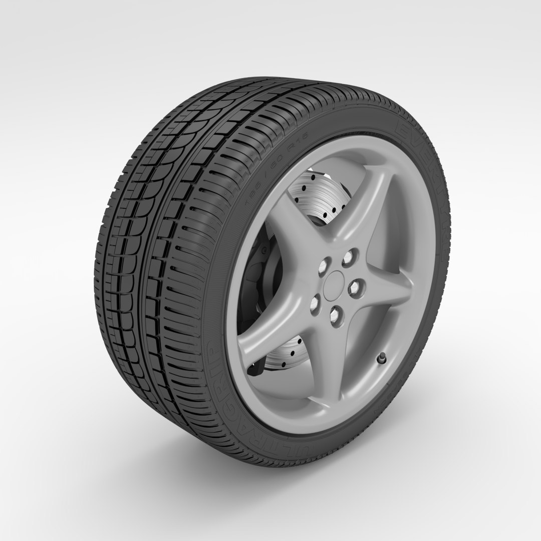 Car Wheel 1 3D Model - TurboSquid 2336659