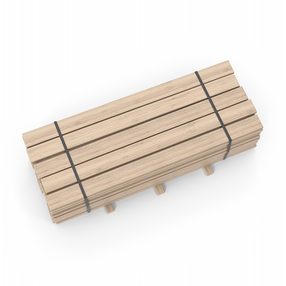 3D Stack Of Wooden Planks - TurboSquid 2175491