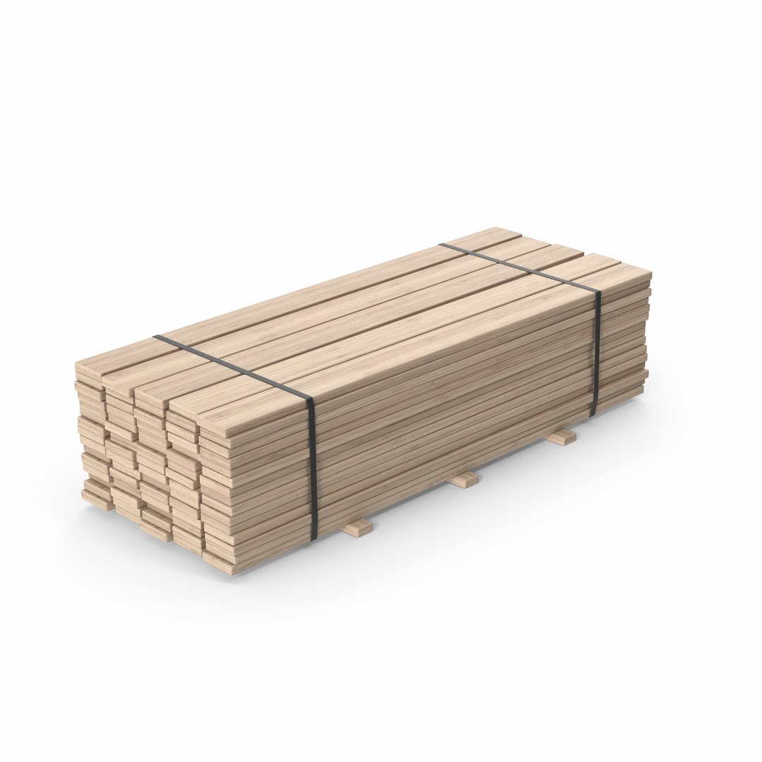 3D Stack Of Wooden Planks - TurboSquid 2175491