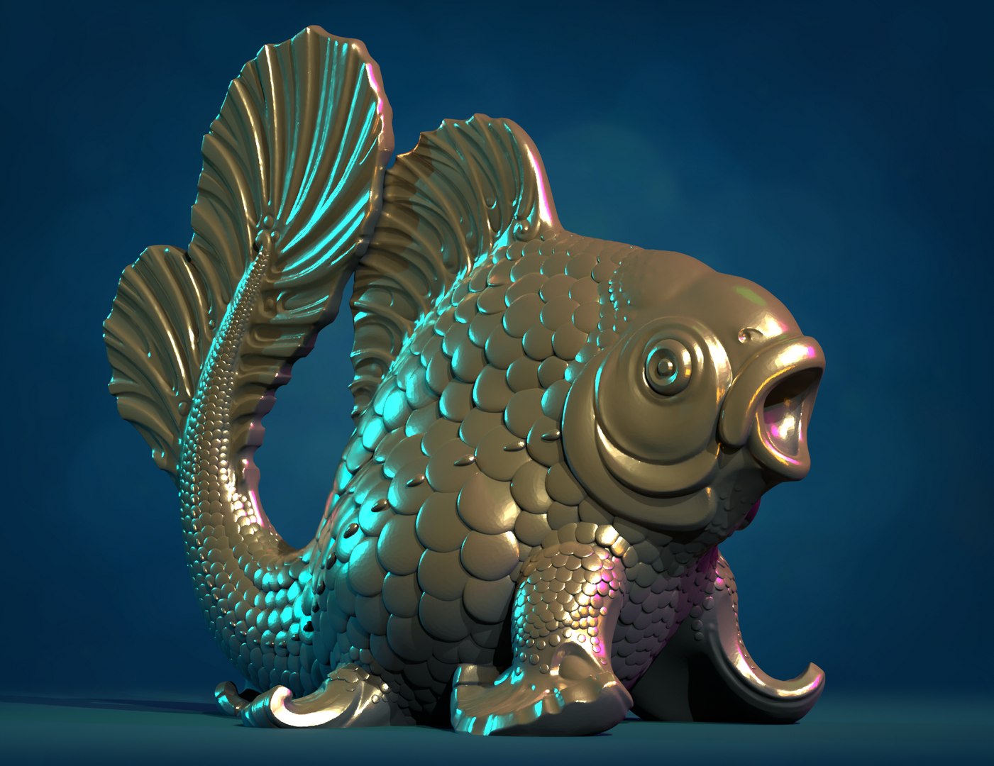 3D Model Fish Printable - TurboSquid 2074609