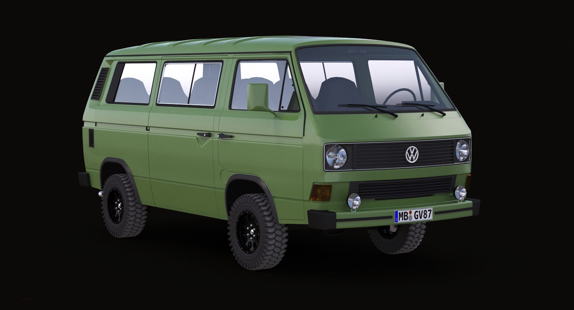 3d t3 volkswagen transporter model