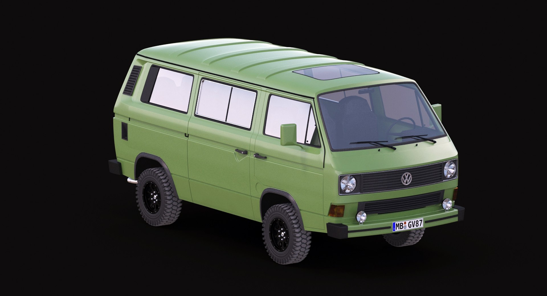 3d t3 volkswagen transporter model