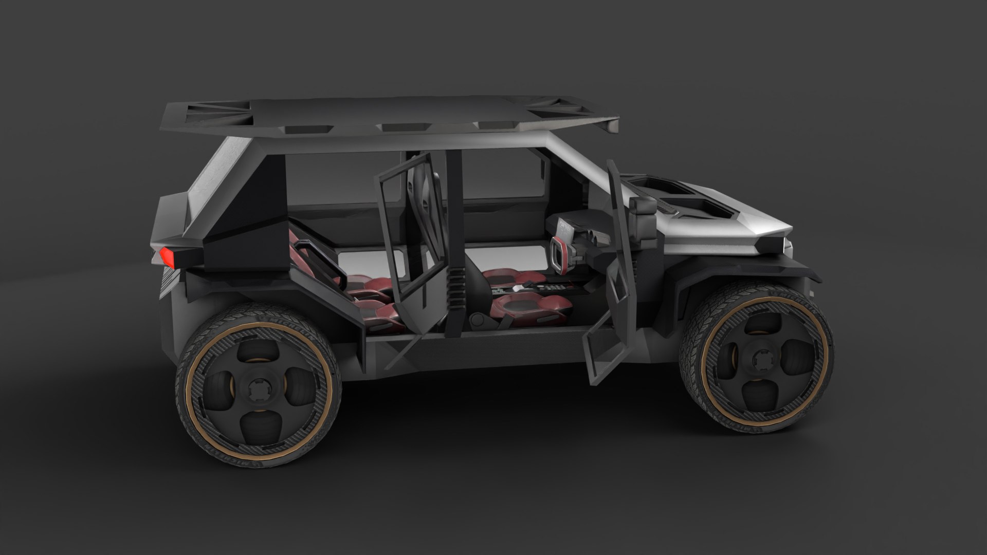 3D SIFI JEEP Game Ready Lowpoly Model - TurboSquid 2127384