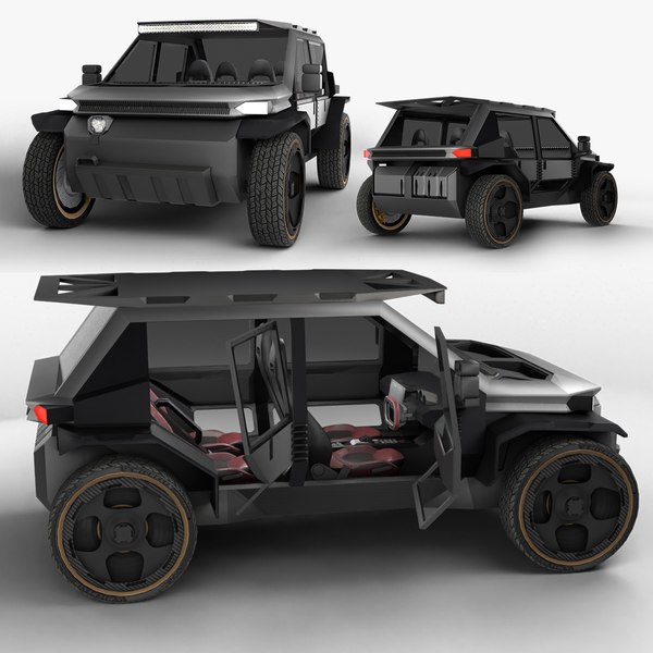 modelo 3d Modelo Lowpoly listo para el juego SIFI JEEP - TurboSquid 2127384