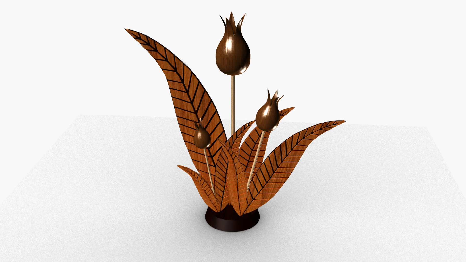 Wooden Tulip 3D - TurboSquid 2132882