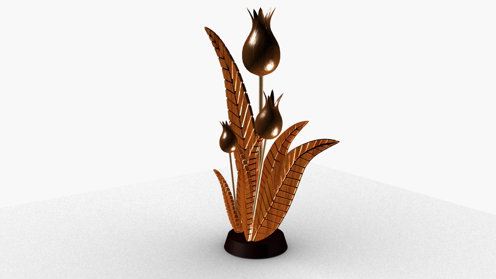 Wooden Tulip 3D - TurboSquid 2132882