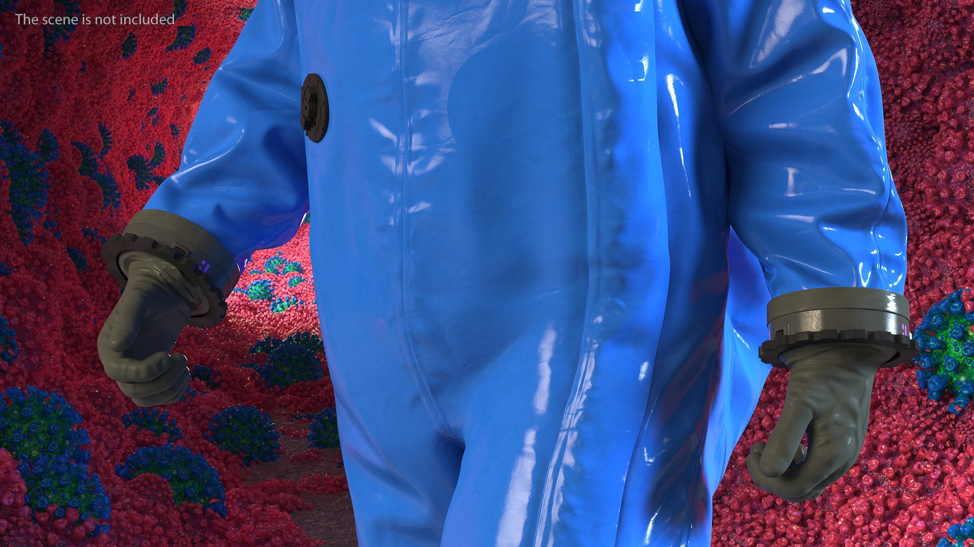 Fully Encapsulating Chemical Protection Suit Walking Pose 3D Model ...