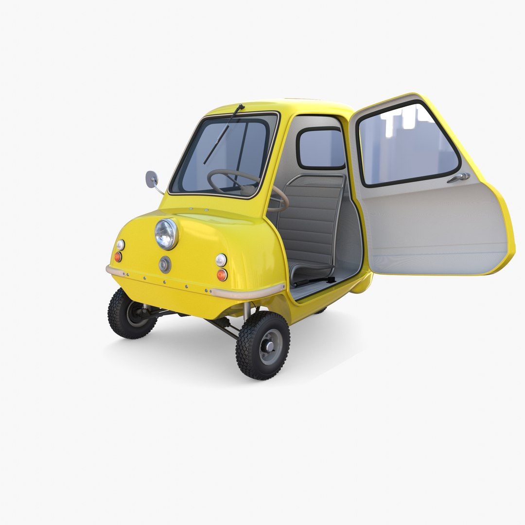 3D Peel P50 Yellow with interior and chassis - TurboSquid 1784315