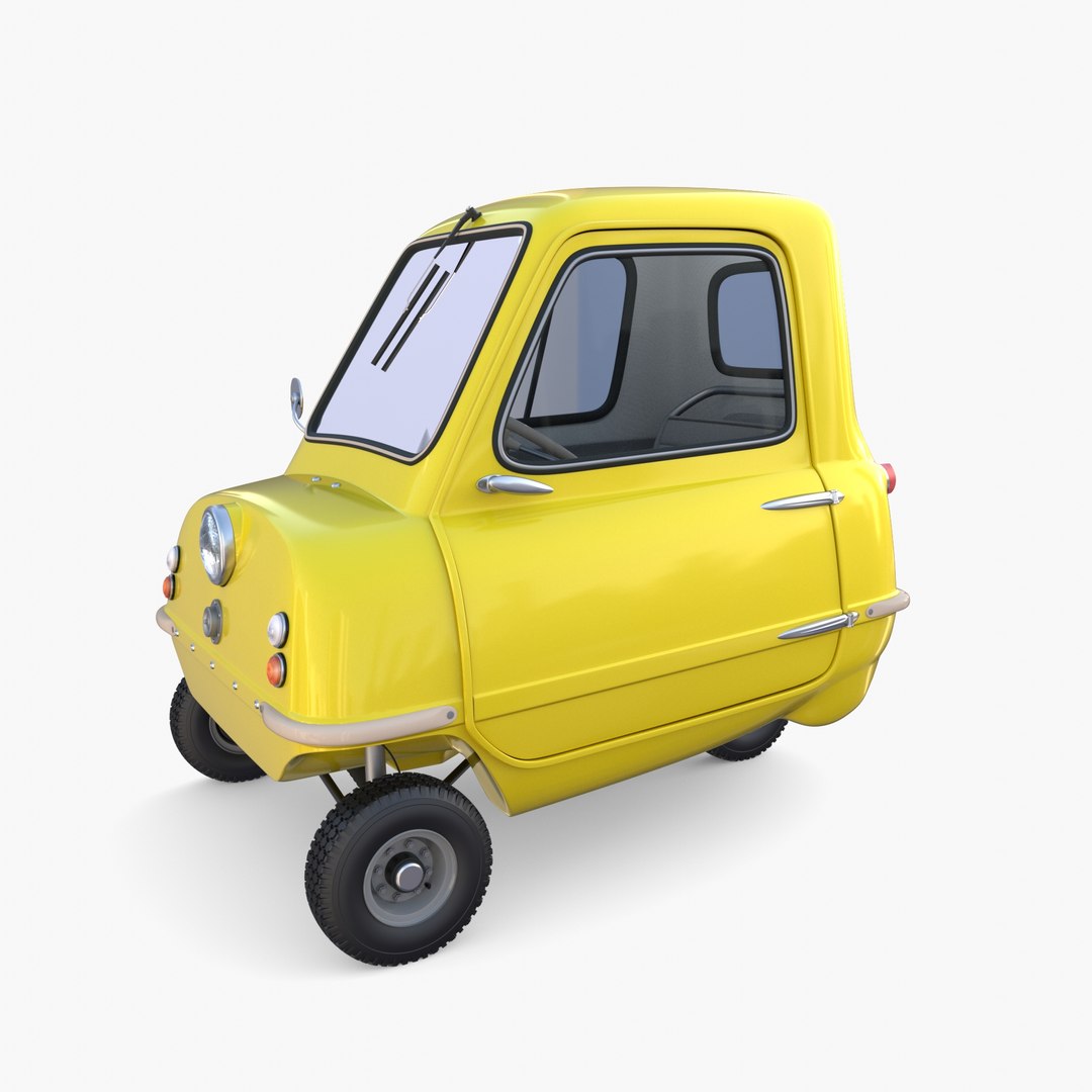 3D Peel P50 Yellow With Interior And Chassis - TurboSquid 1784315