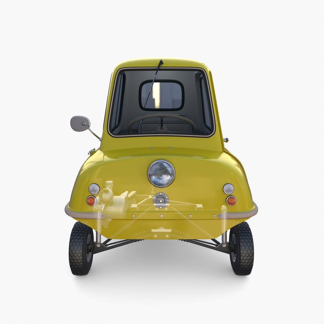 3D Peel P50 Yellow with interior and chassis - TurboSquid 1784315