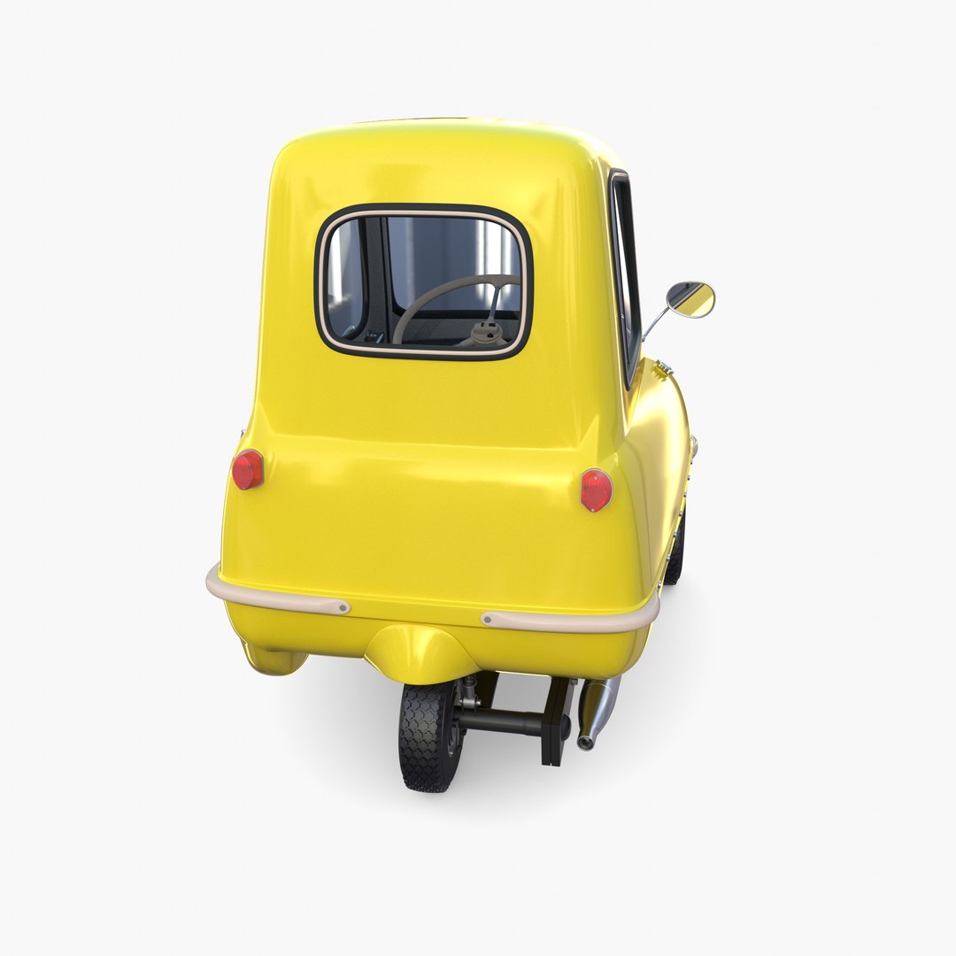 3D Peel P50 Yellow with interior and chassis - TurboSquid 1784315