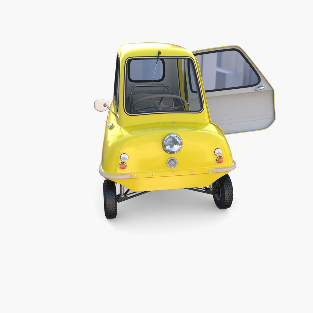3D Peel P50 Yellow with interior and chassis - TurboSquid 1784315
