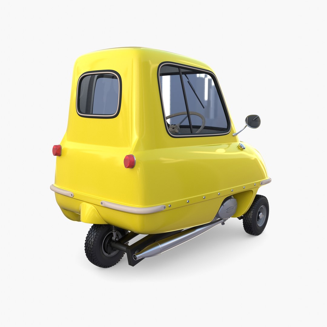 3D Peel P50 Yellow with interior and chassis - TurboSquid 1784315