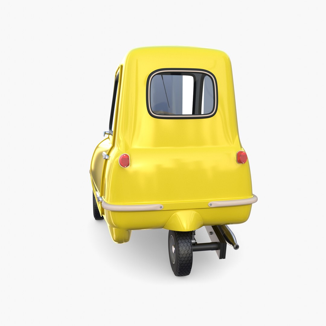 3D Peel P50 Yellow with interior and chassis - TurboSquid 1784315